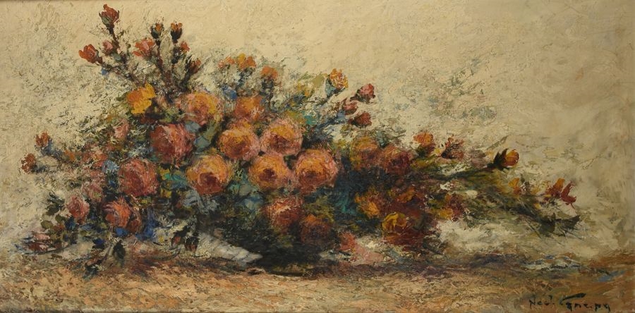 Noël Canepa | Still life with a bouquet of flowers | MutualArt