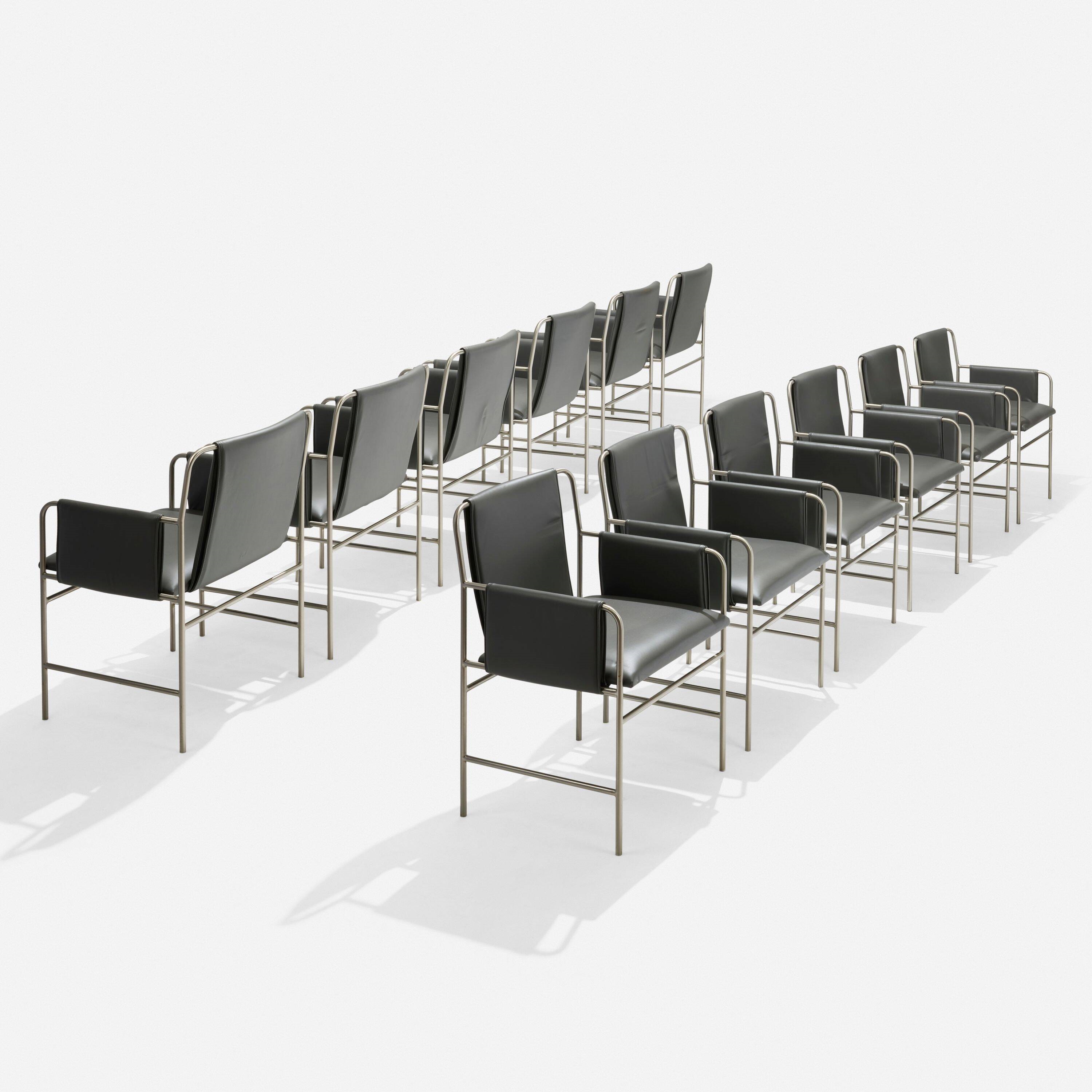 Ward Bennett | Envelope chairs, set of twelve (1966 - 2014) | MutualArt