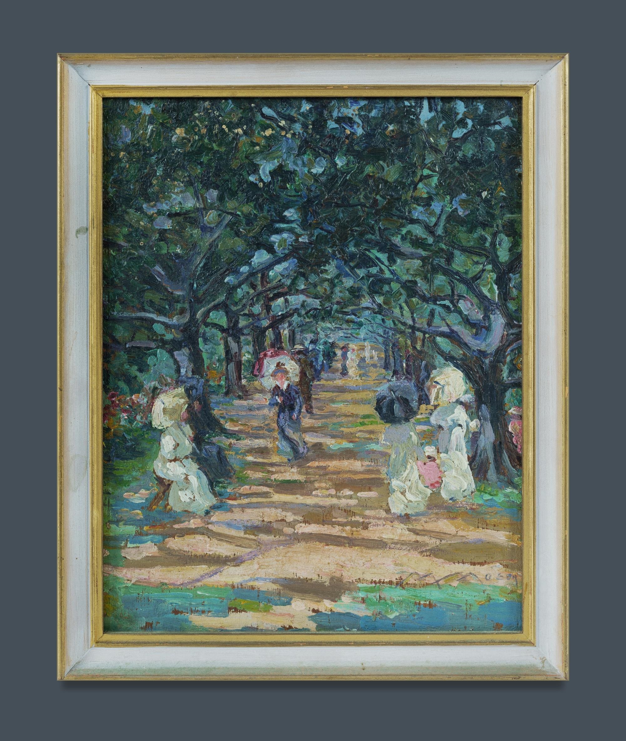M. Mason | Afternoon Stroll Down Tree-Lined Path | MutualArt
