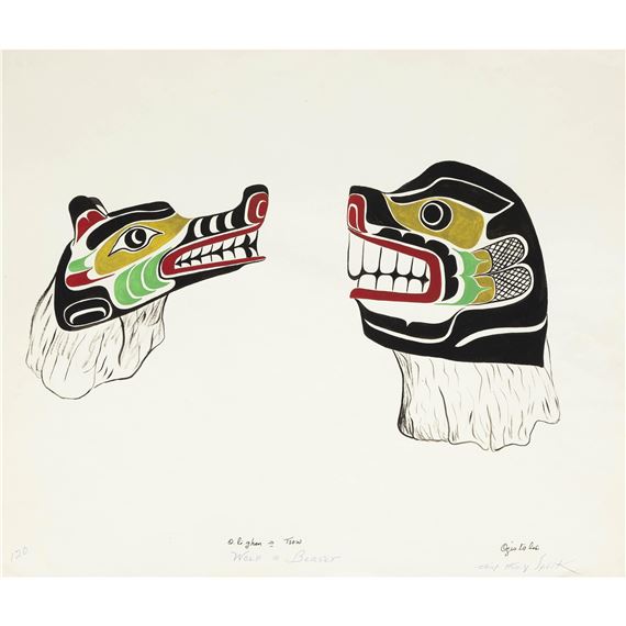 Henry Speck | O.LI.GHEN TSOW (WOLF BEAVER) (Circa 1959) | MutualArt