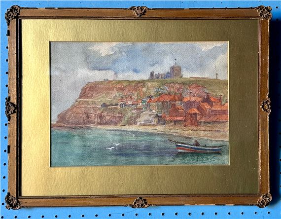 Sarah Ellen Weatherill | Watercolour of Whitby with the Abbey in the ...