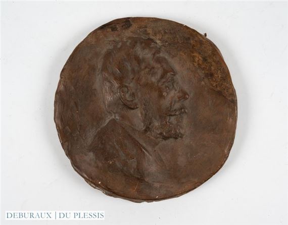Jean Pié | Jean PIE Terracotta medallion featuring a male bust. | MutualArt