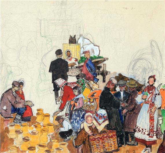 Viktor Zaretsky | Bazaar, 1960s (1960s) | MutualArt