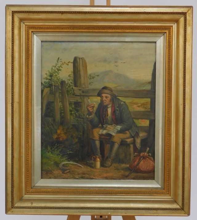 S. Dawson | Farm worker eating in a country landscape | MutualArt