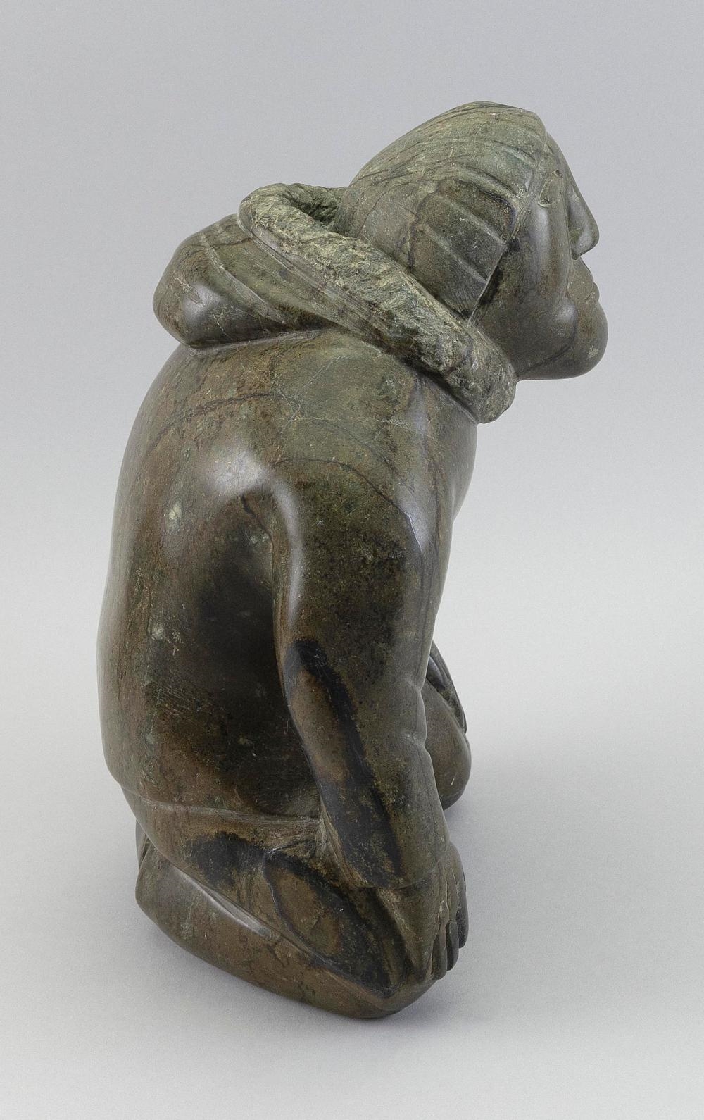 Jamesie Kootoo | INUIT CARVED SOAPSTONE FIGURE BY JAMASIE KOOTOO (1944 ...