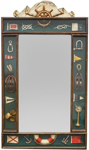 Copyright | Modern Partial Gilt and Green and Cream Painted Nautical ...