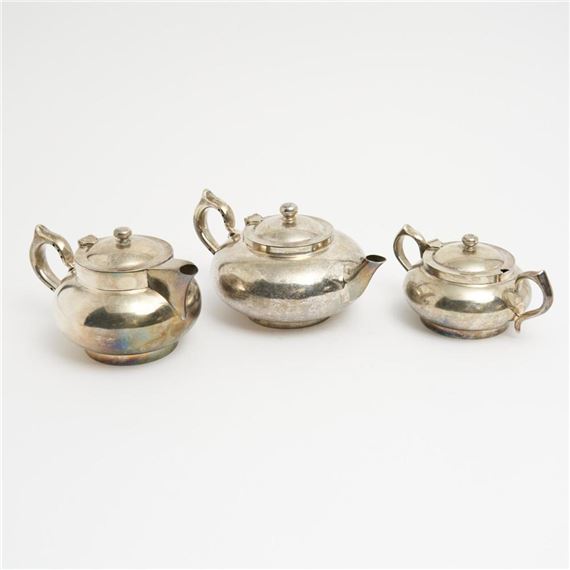 Sugar | THREE PIECES OF ROBUR CHALLENGE SILVER PLATE INCLUDING A TEAPOT ...