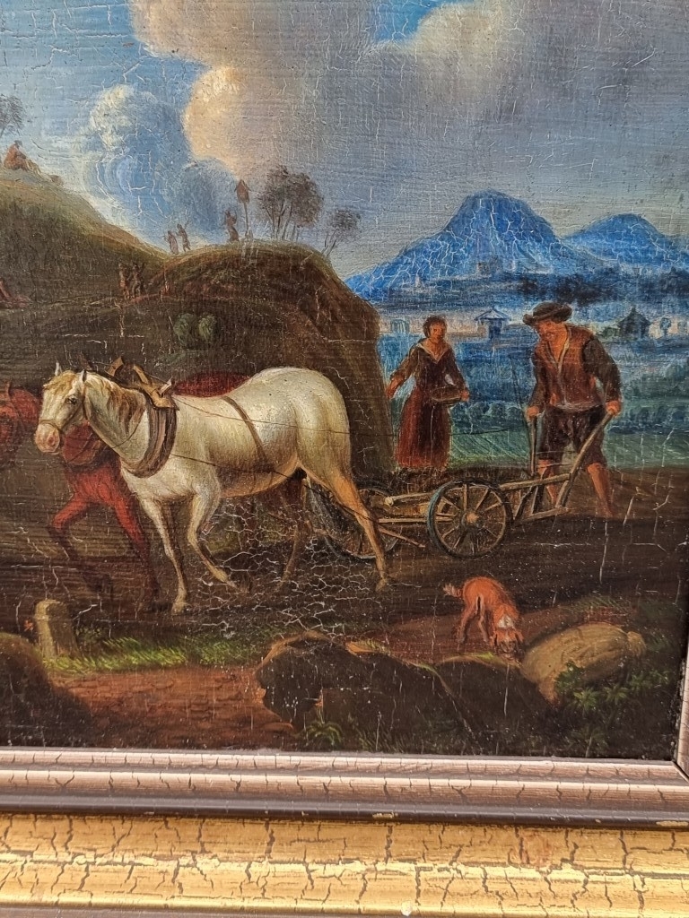 Johannes Lingelbach | a ploughing scene | MutualArt