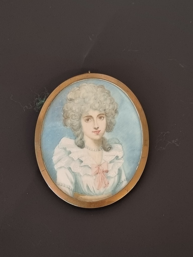 Richard Cosway | bust length portrait miniature of a lady | MutualArt