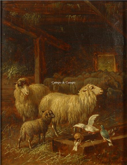 Adolf Nowey | The sheepfold | MutualArt