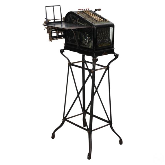 CRANK | Burroughs Adding Machine with Receipt Tray & Stand (Circa 1920 ...