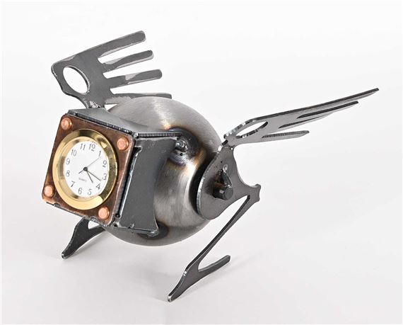 Bob Pike | Untitled - Winged Clock | MutualArt