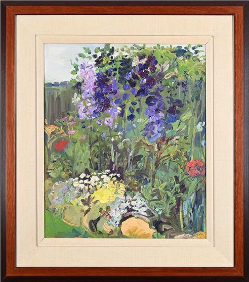 Judith Zinkan | Violet Delphiniums (1992) | MutualArt