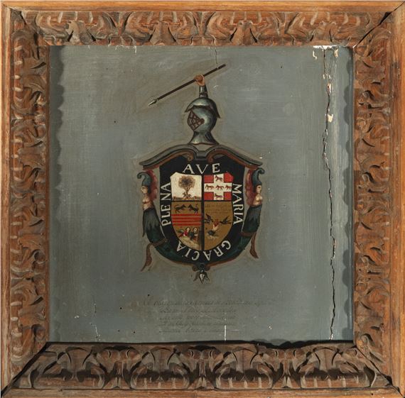 Mexican School, 18th Century | Escuela Española o Mexicana del siglo XVIII - Escudo heráldico ...