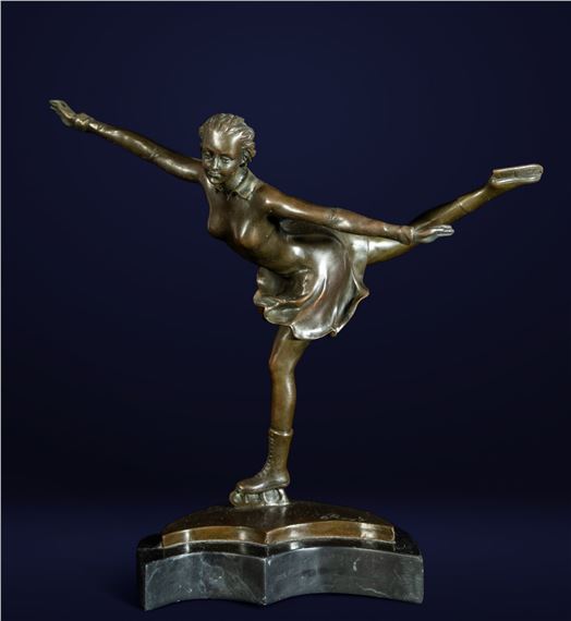 Johann Philipp Ferdinand Preiss | Patinadora en Bronce escultura ...