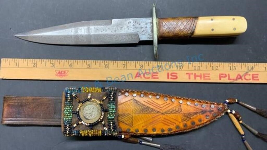 De Leon | Handcrafted Knife with Beaded Sheath | MutualArt