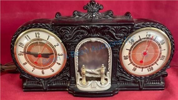 Mastercraft | Mastercraft Fireplace Clock Lamp | MutualArt