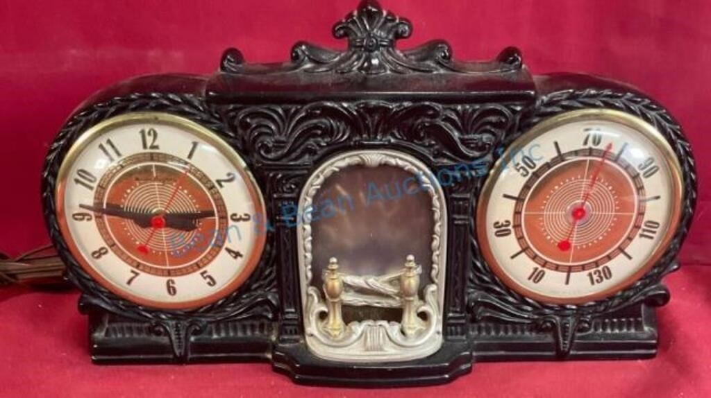 Mastercraft | Mastercraft Fireplace Clock Lamp | MutualArt