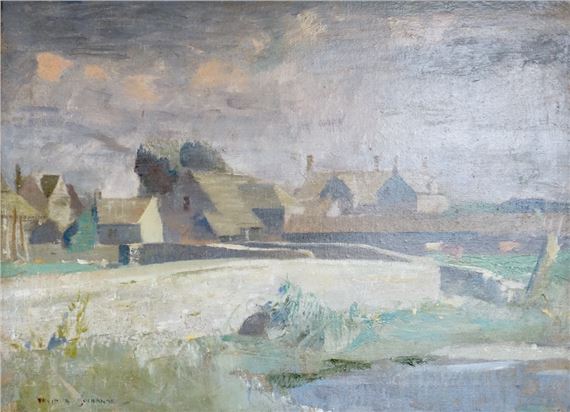 David R. Buchanan | Cotswold village scene | MutualArt