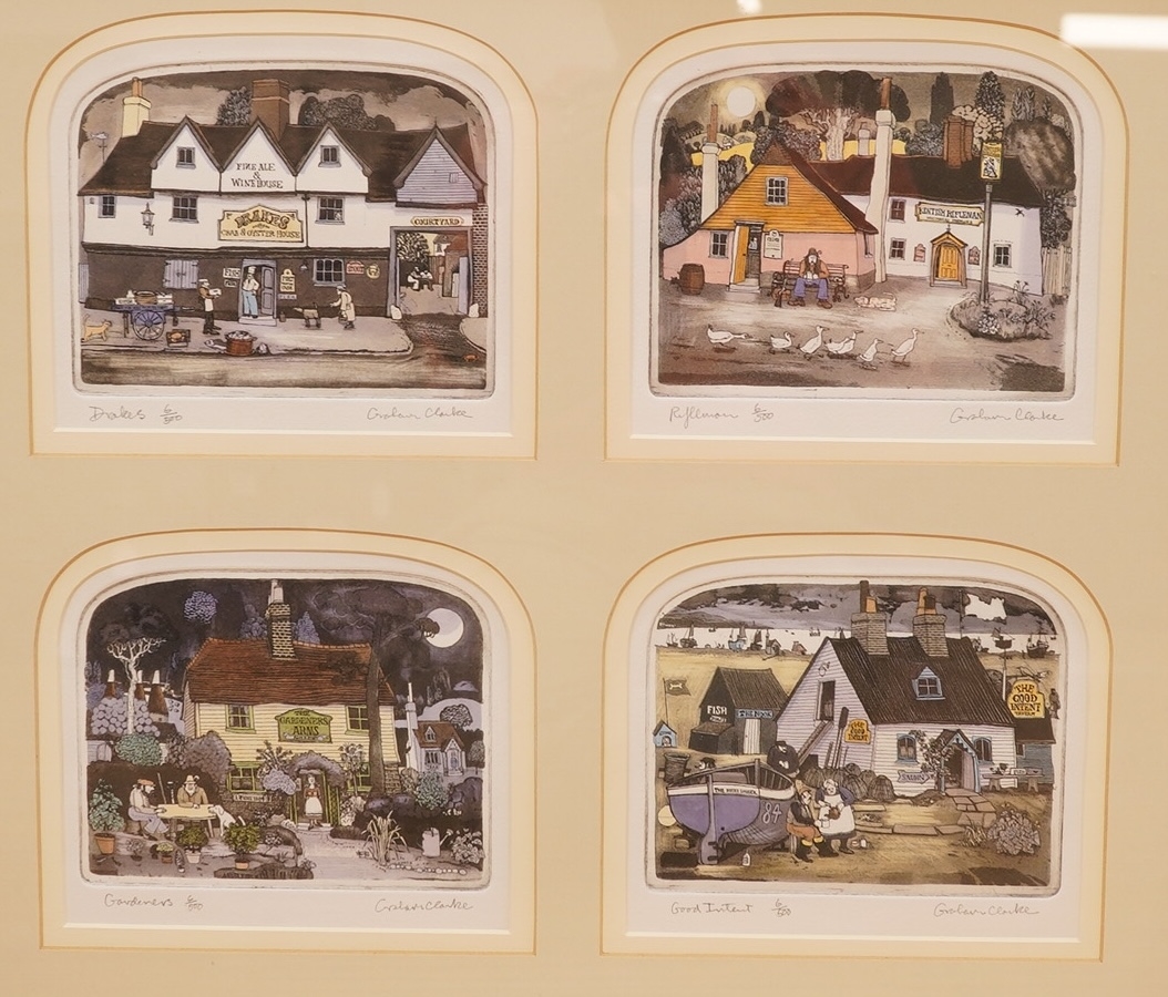 Graham Clarke | Graham Clarke (b.1941), set of four etchings with ...