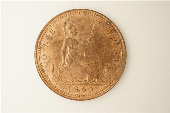 Penny | British coins, Victoria, bronze penny, 1860, zero of date set ...