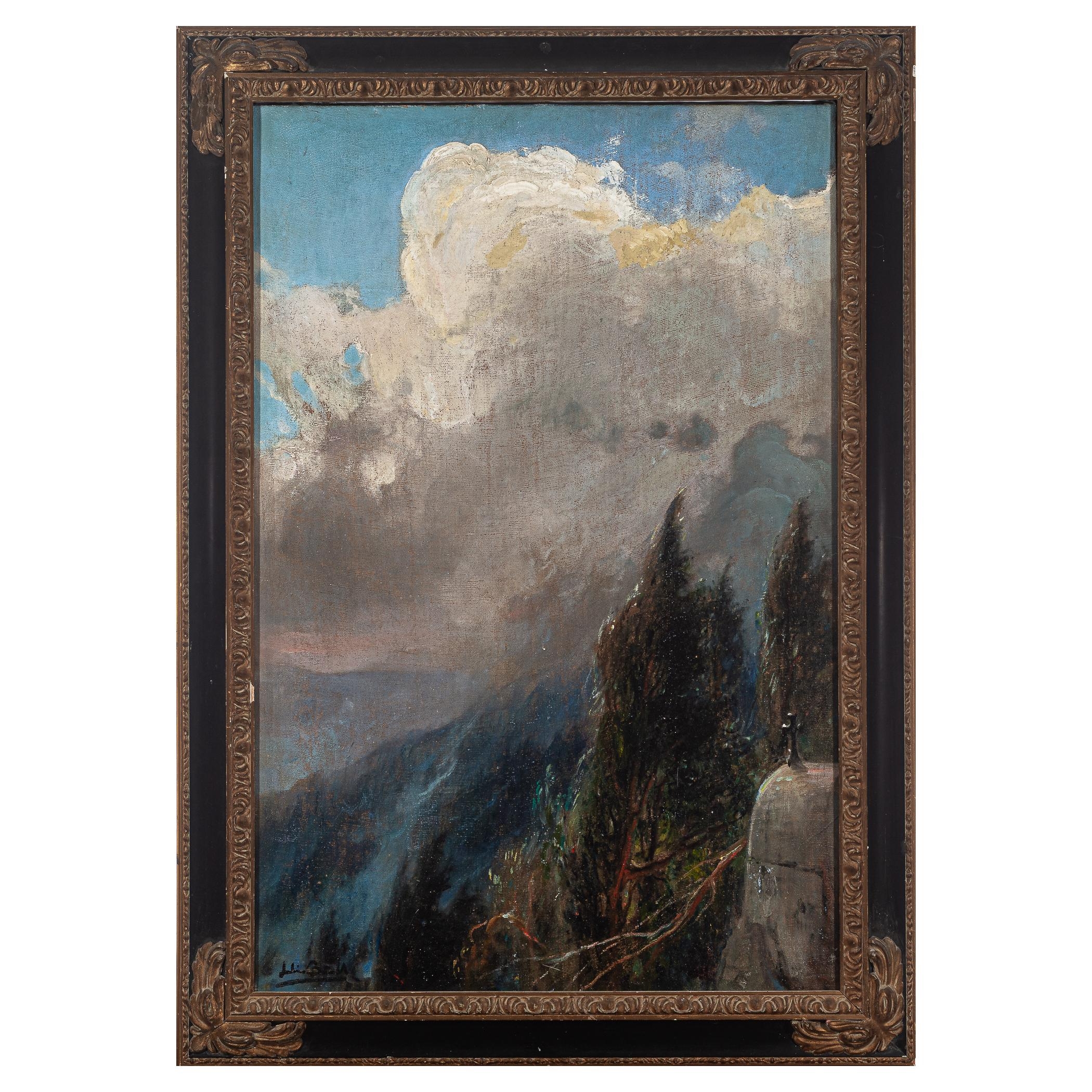 Julio Borrell Pla | Paisaje con cruz de término | MutualArt