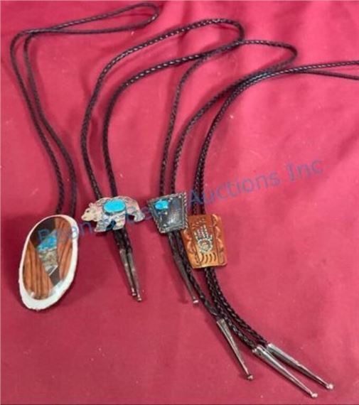 Blend | Set of Four Bolo Ties with Unique Slide Designs | MutualArt