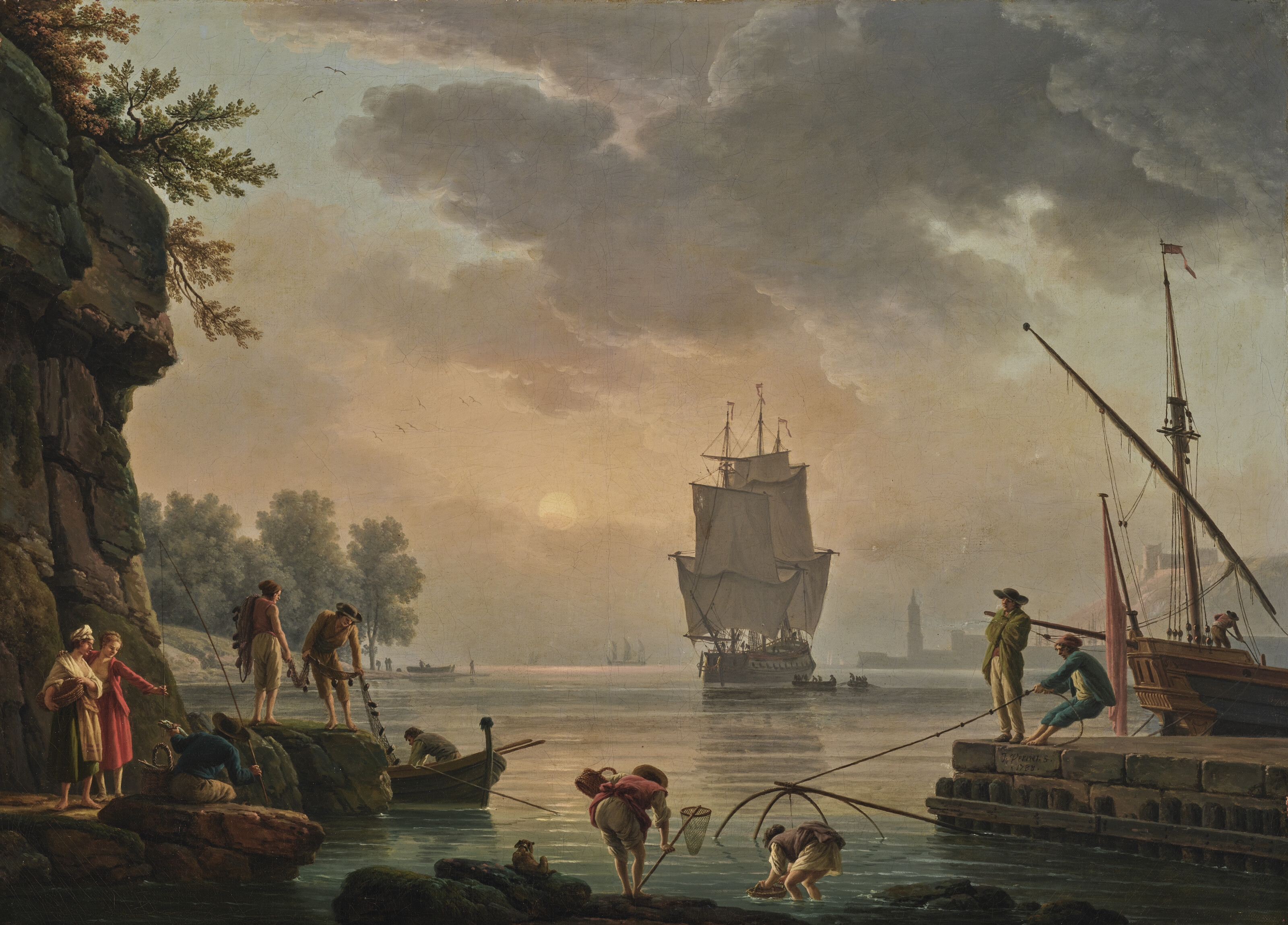 Claude-Joseph Vernet | Marine par temps de calme : Brouillard (1788 ...