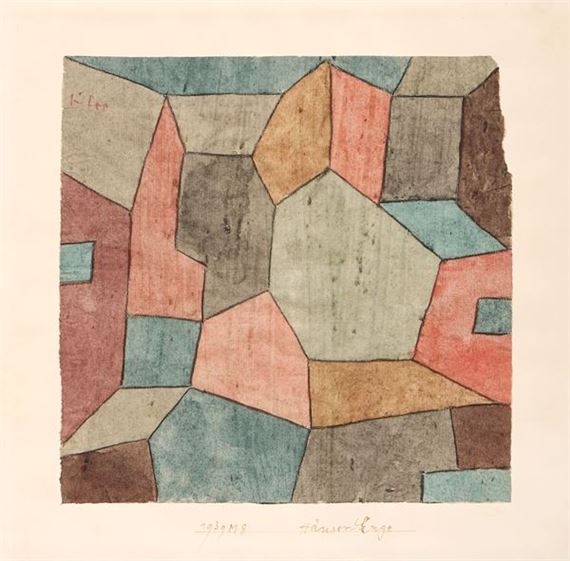 Paul Klee | Häuser-Enge (Clustered Houses), 1939 (1879) | MutualArt