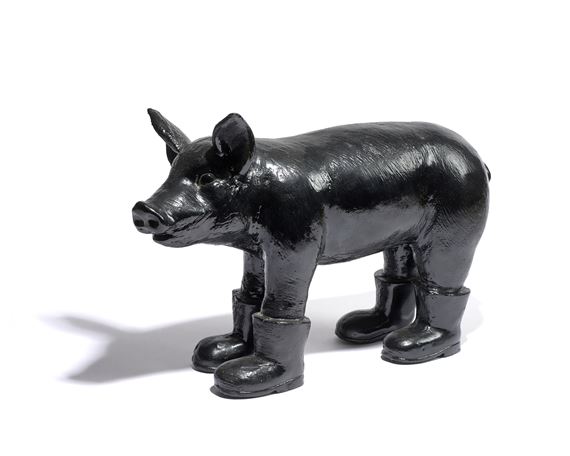 William Sweetlove | Cloned black father pig with boots - 2007 (2007 ...