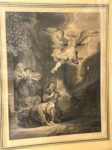 Georges Malbeste | The Angel Raphael Leaving Tobbie and His Family ...