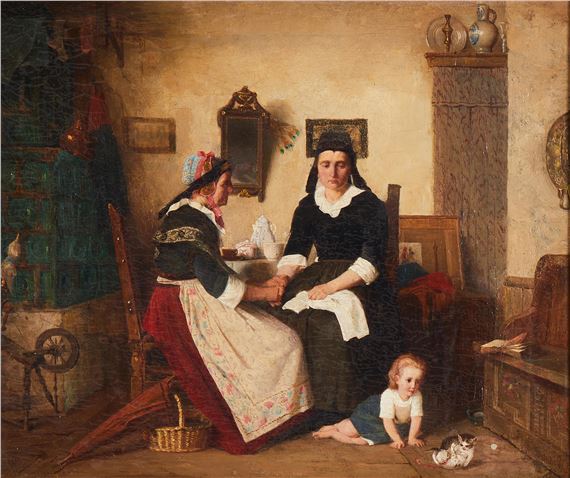 Fritz Beinke | Der Besuch (1867) | MutualArt