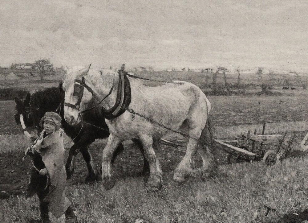 George Clausen | Ploughing | MutualArt