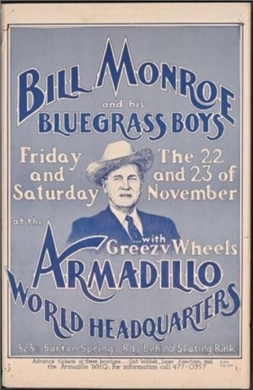 Bill Monroe | AWHQ Bill Monroe Poster by Guy Juke 1974 (1974) | MutualArt