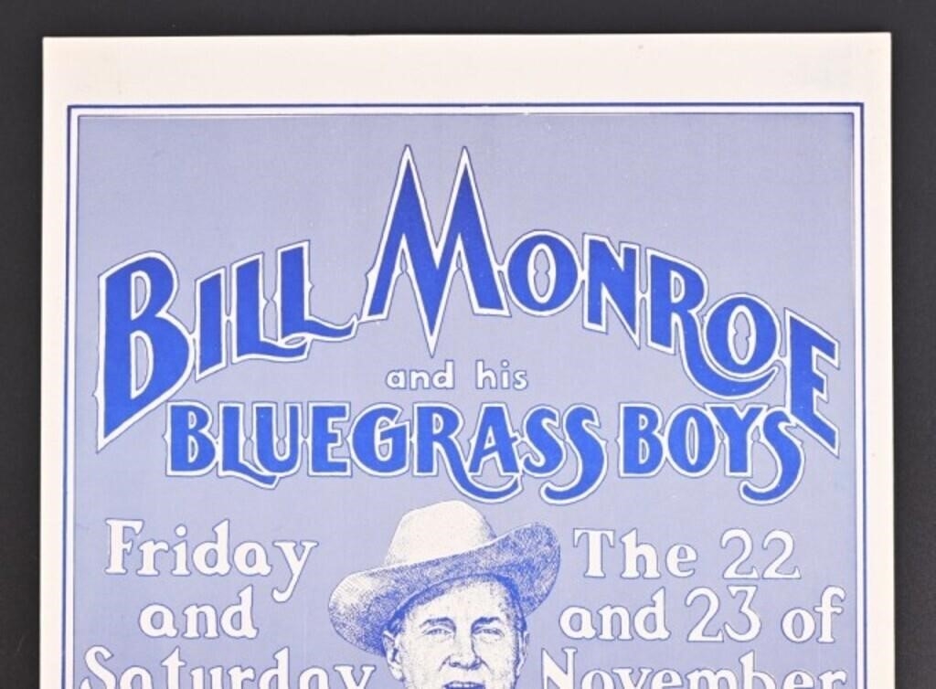 Bill Monroe | AWHQ Bill Monroe Poster by Guy Juke 1974 (1974) | MutualArt