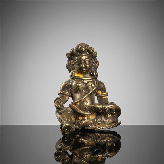 Tibetan School, 12th Century | A bronze figure of Pitajambhala with a ...