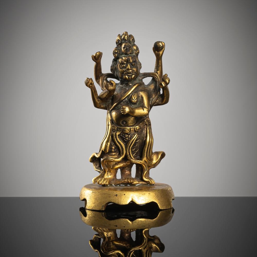Chinese School, 17th century | A gilt-bronze of Tianpeng (18) | MutualArt