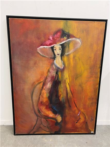 Maxime Richaud | Femme au chapeau (1967) | MutualArt