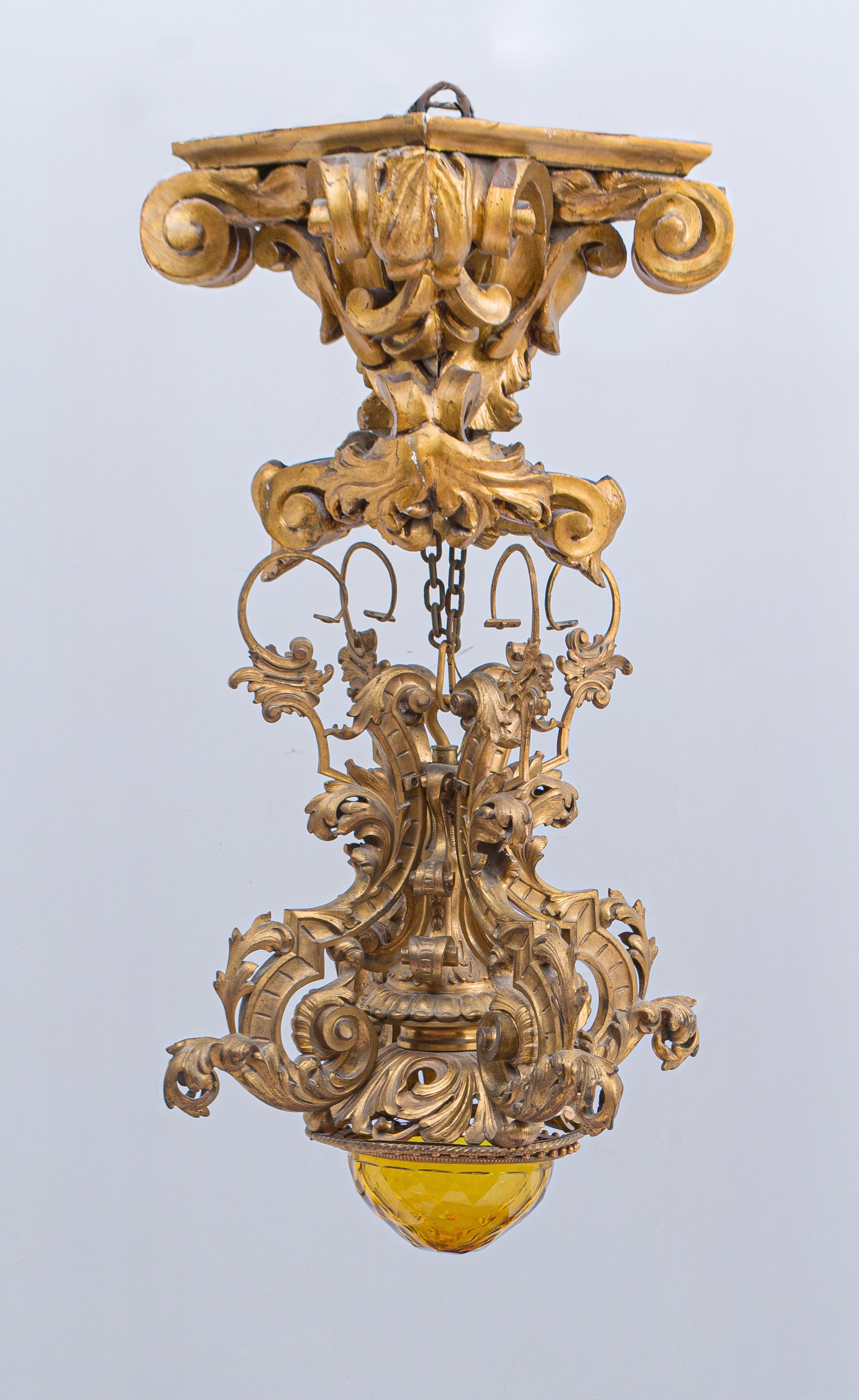 Italian School, 19th Century | Lampadario in bronzo dorato ad una luce ...