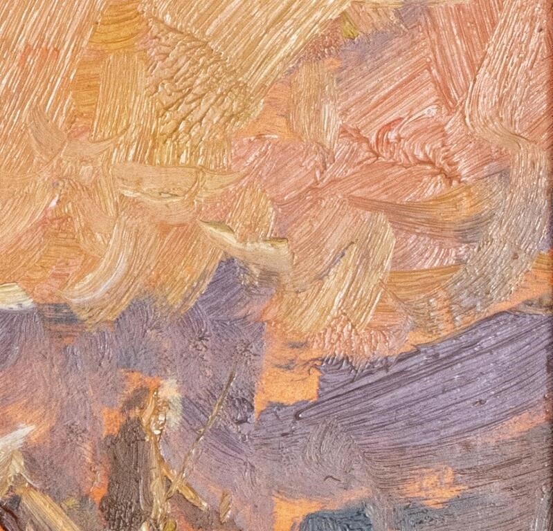 Buck McCain | Western Scene depicting Native American figure on ...