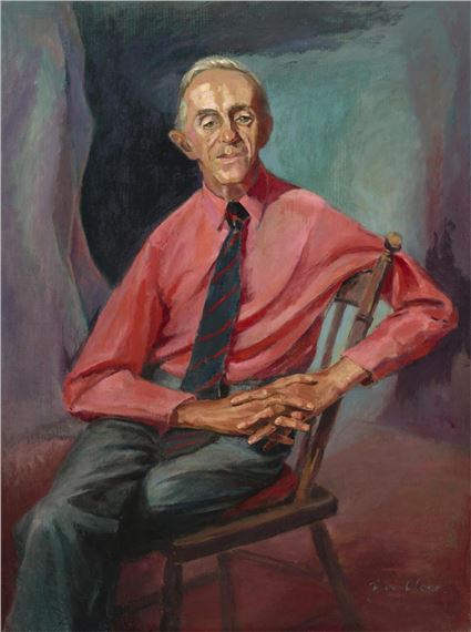 Yve Close | Portrait of Joshua Smith in Black and Red Tie | MutualArt