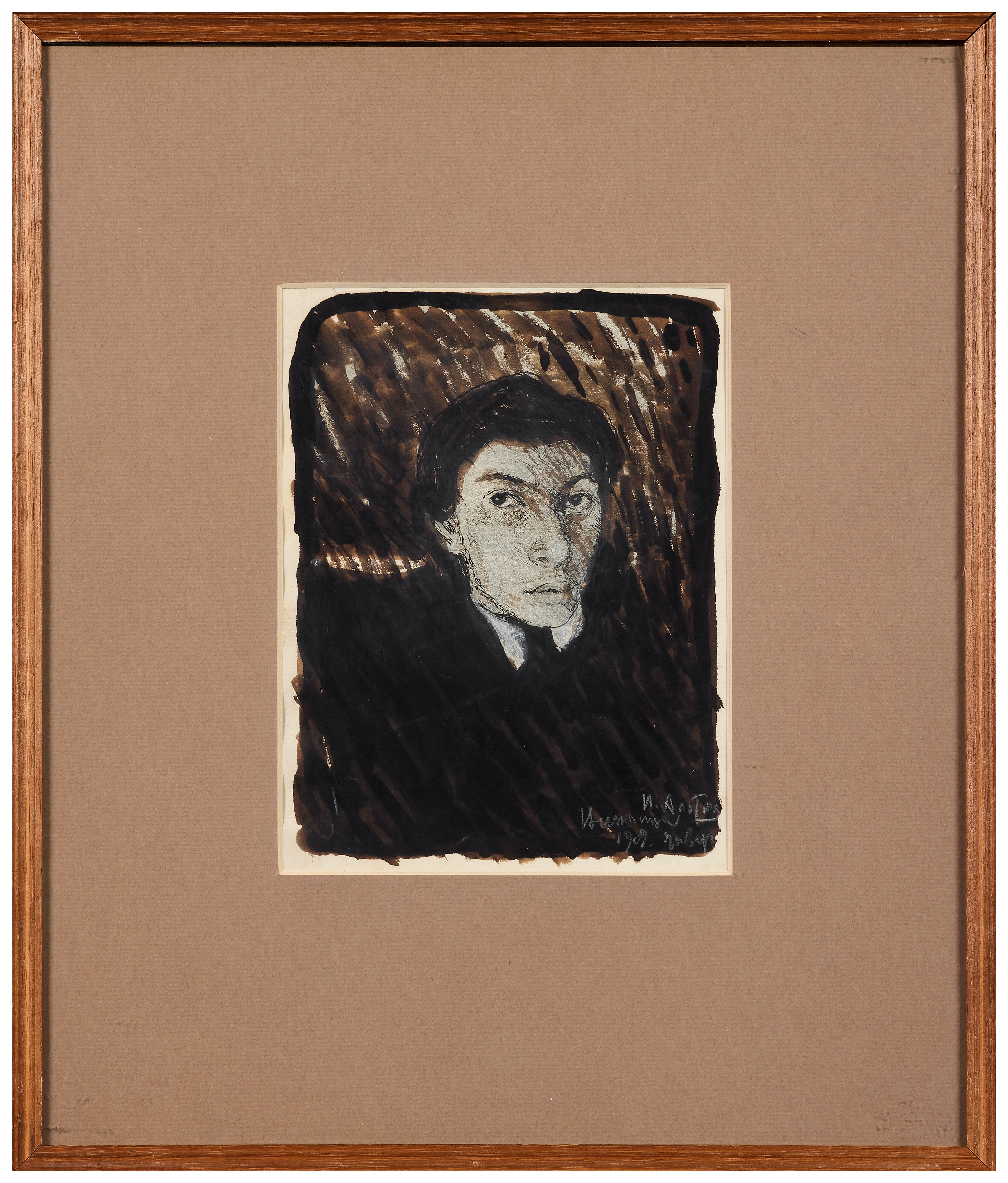 Natan Altman | Portrait d'un jeune homme (1909) | MutualArt