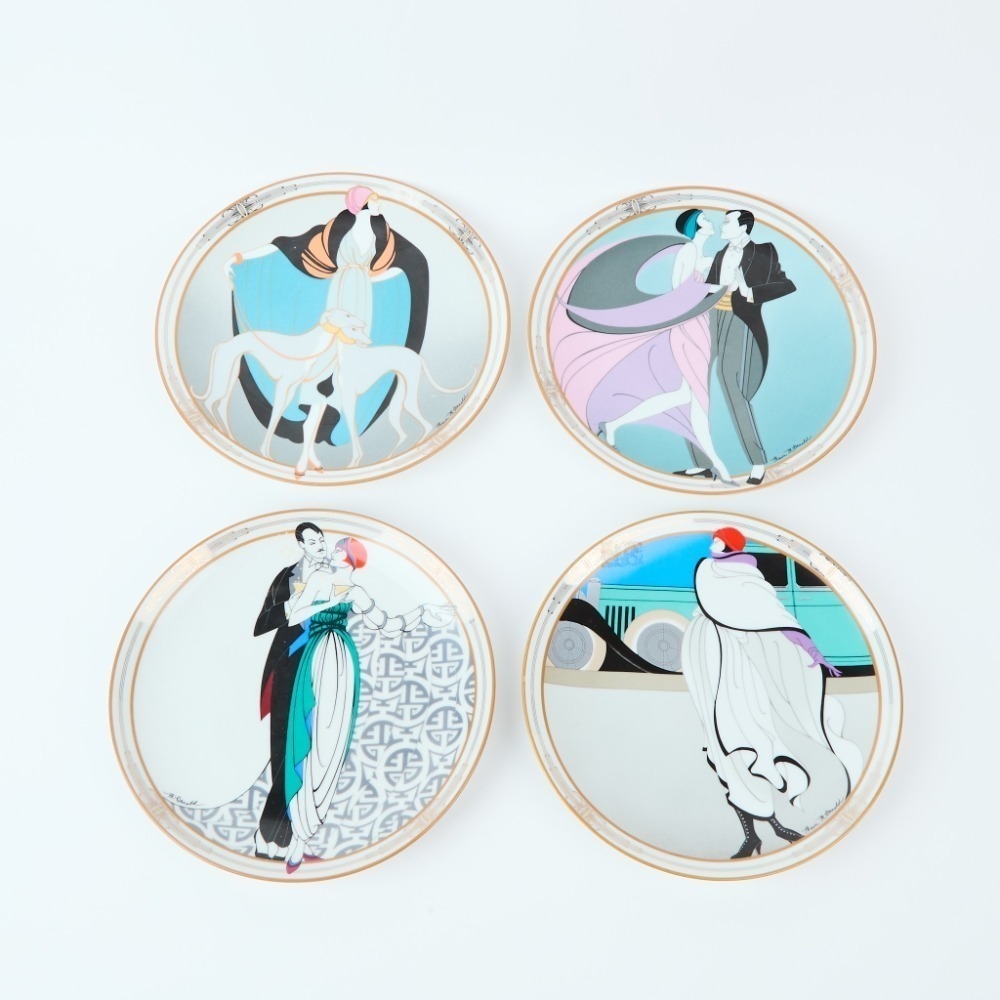 Marci Mcdonald | A Set of Four Art Deco In Motion Plates By Marci ...