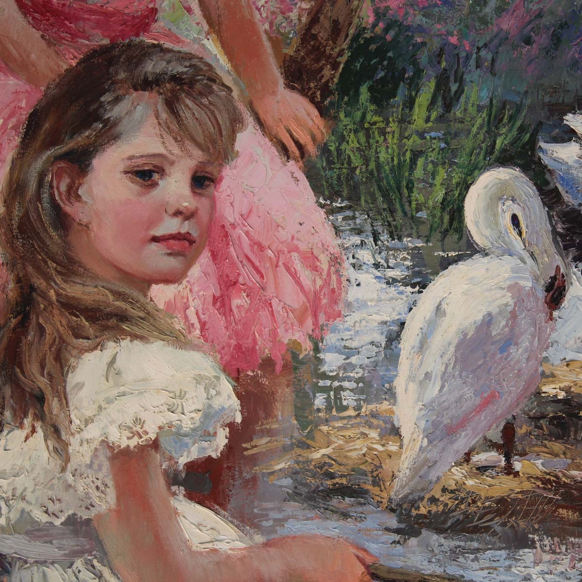 Marie Vermeulen Breedt | Girls with Swans | MutualArt