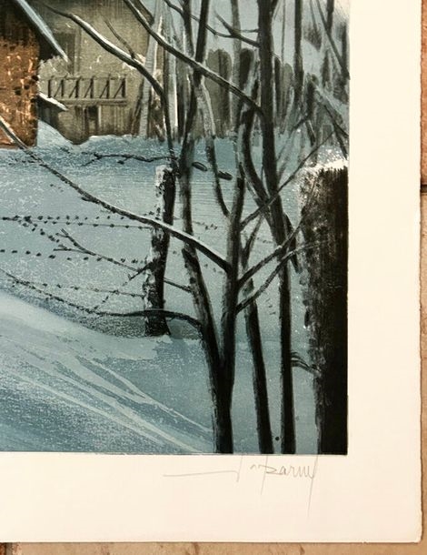 François d'Izarny | Village sous la neige | MutualArt