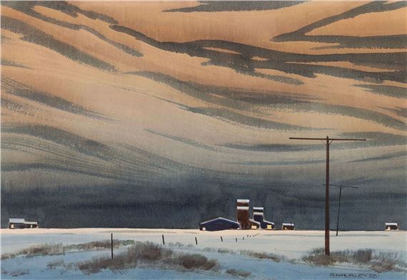 Robert Newton Hurley | A PRAIRIE NOCTURNE; 1958 (1958) | MutualArt