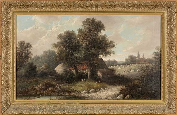 William Yates | wooded landscapes with cottage and figure, and a ...