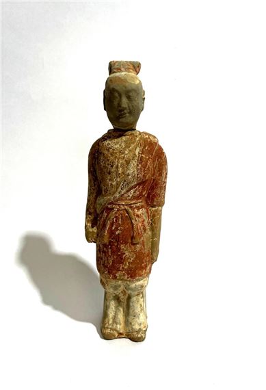 Han Dynasty | A Chinese Han Stoneware Male Burial Figure | MutualArt