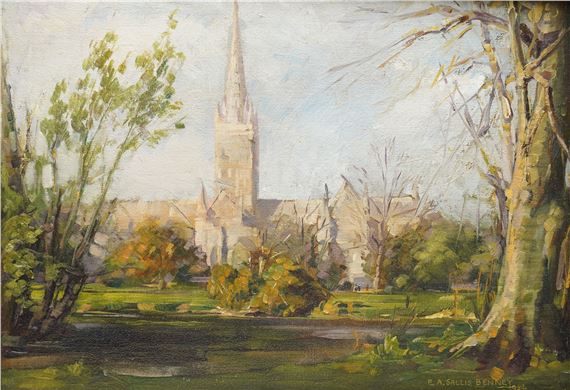 Ernest Alfred Sallis Benney | Salisbury Cathedral (1924) | MutualArt