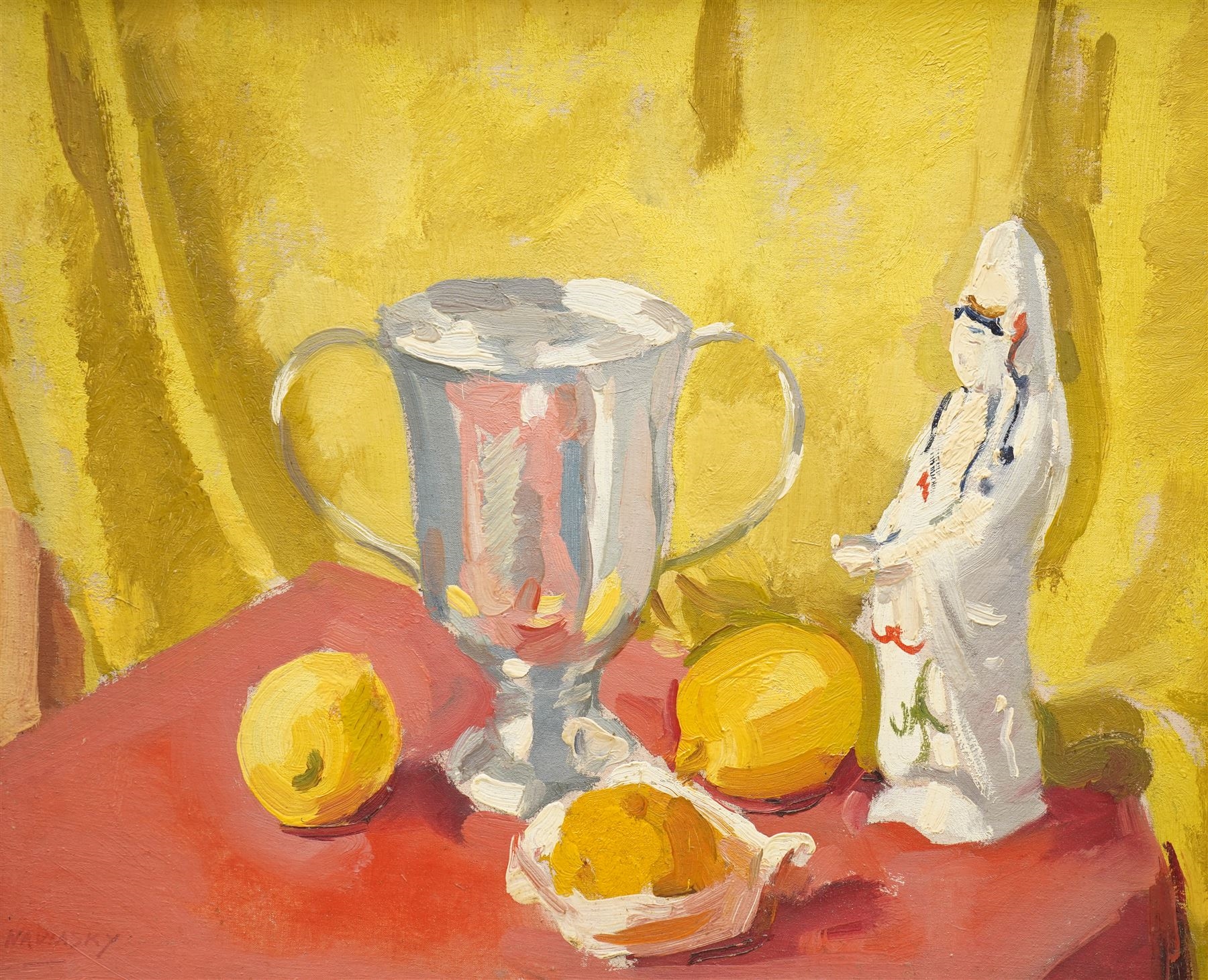 Philip Naviasky | Still Life of Fruit and Figurine | MutualArt